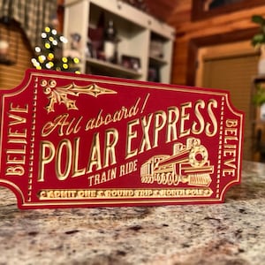 Polar Express Sign, Christmas Sign, Polar Express, Believe, Train Sign ...