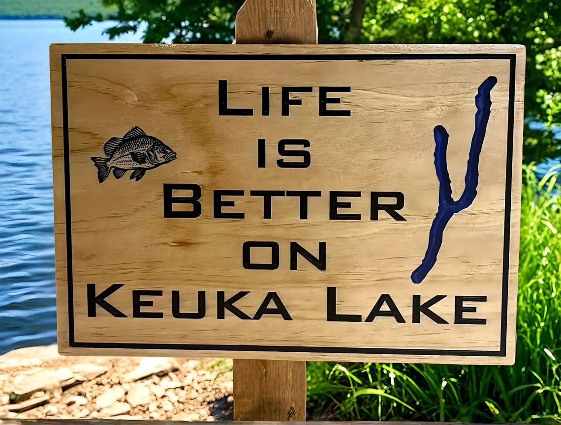 Personalized Lake House Wood Sign Custom Cabin Wall Art Rustic Home ...