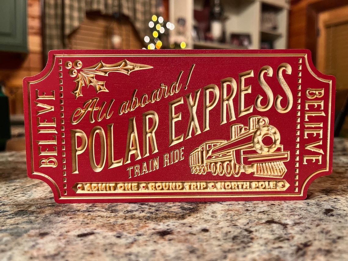 Polar Express Sign, Christmas Sign, Polar Express, Believe, Train Sign ...