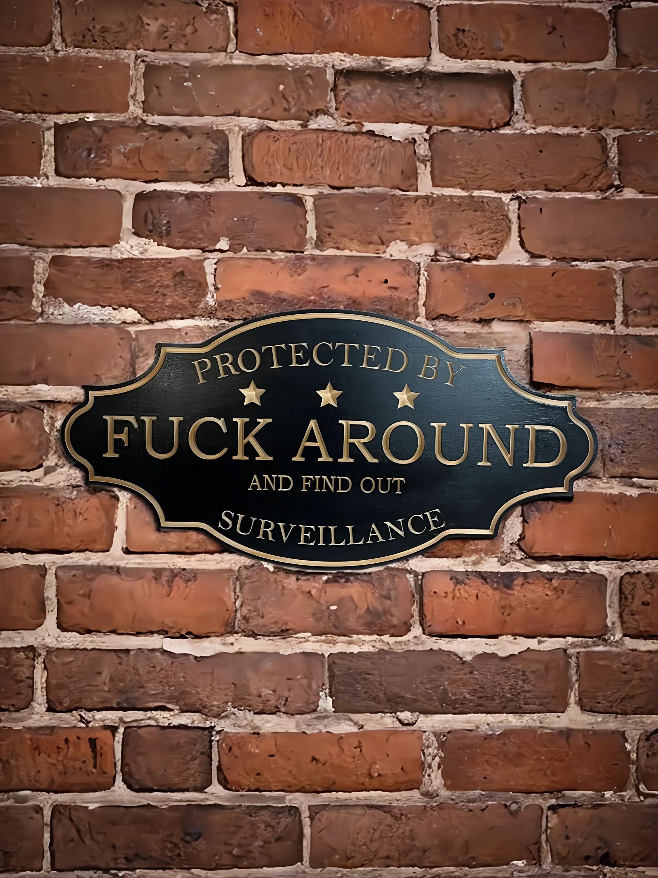 Witty Wooden Warning Sign: Handcrafted Home & Garden Humor - Etsy