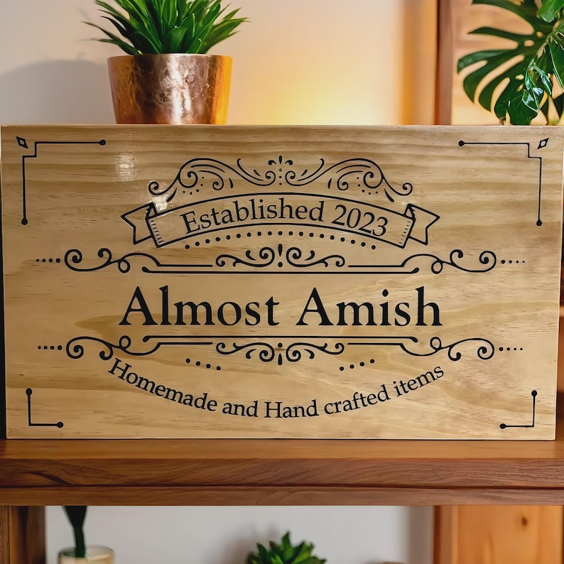 Personalized Rustic Wooden Business Sign: Hand-painted Custom Signage ...