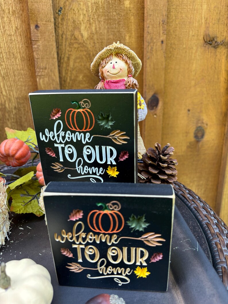 Handcrafted Hello Pumpkin Sign: Engraved Wooden Fall Decor - Etsy