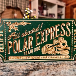 Polar Express Sign, Christmas Sign, Polar Express, Believe, Train Sign ...