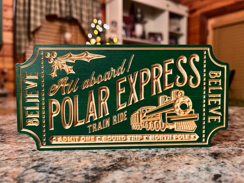 Polar Express Sign, Christmas Sign, Polar Express, Believe, Train Sign ...
