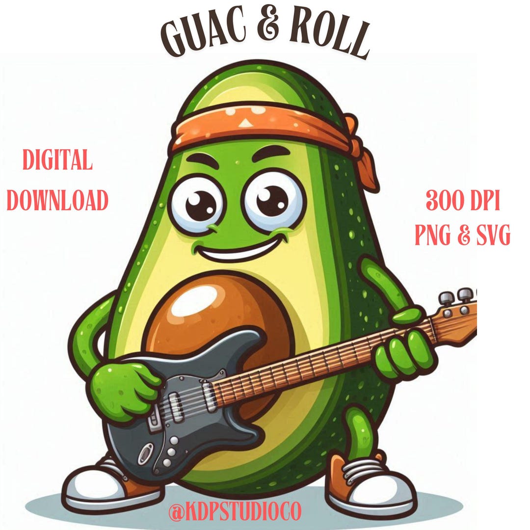 GUAC & Roll- Vintage Retro Funny Sassy Sarcastic Meme Shirt Sticker SVG ...
