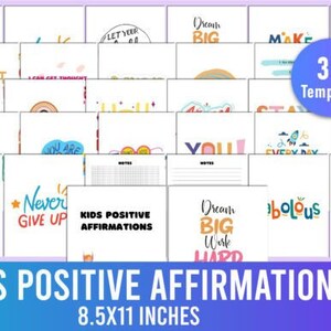 Kids Positive Affirmations for Canva - Etsy
