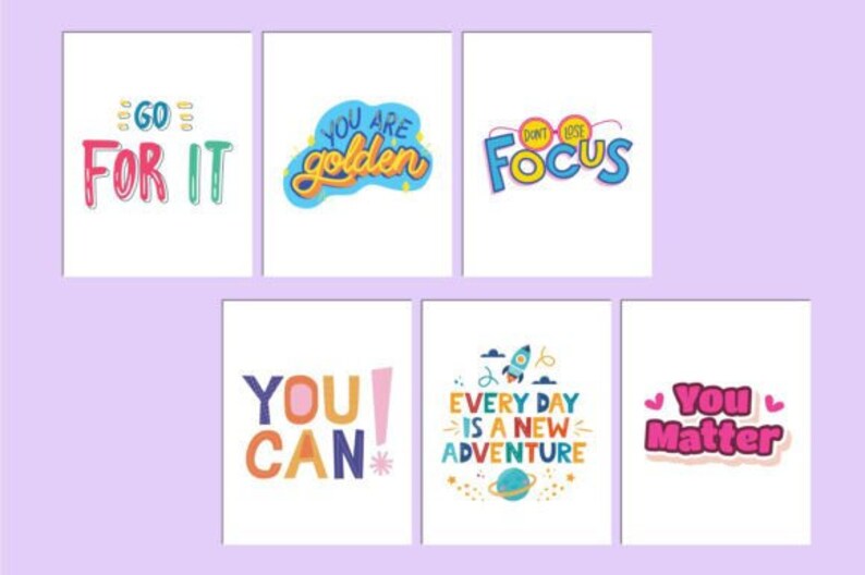 Kids Positive Affirmations for Canva - Etsy