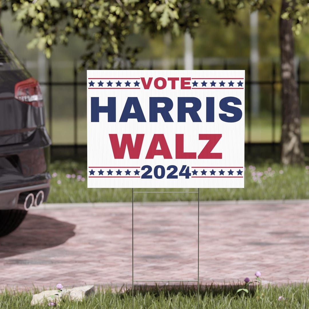 Harris Walz Yard Sign, 2024 Election Banners, Voting Signs, Kamala for ...