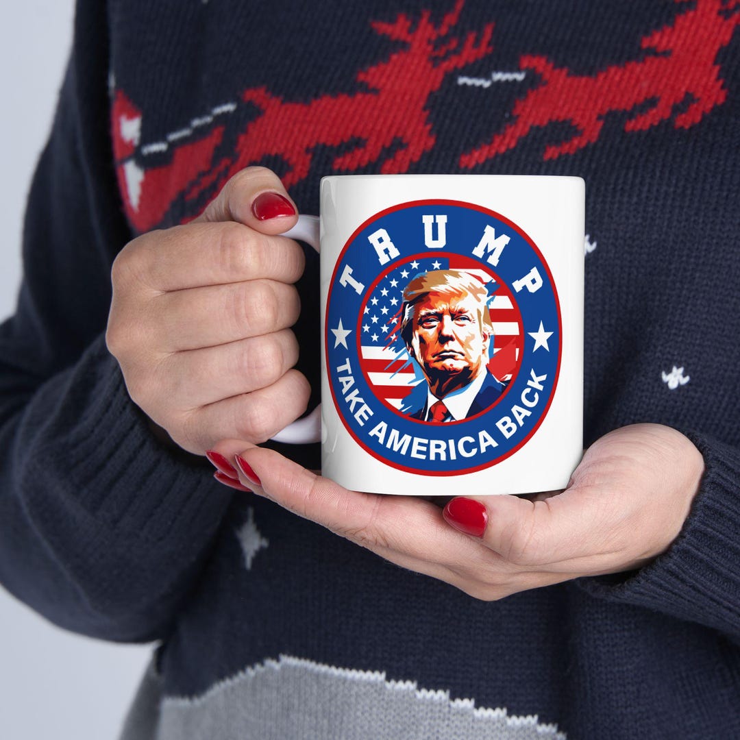 Trump Patriotic Ceramic Mug - Bold Trump Design, Coffee Lover Gift ...