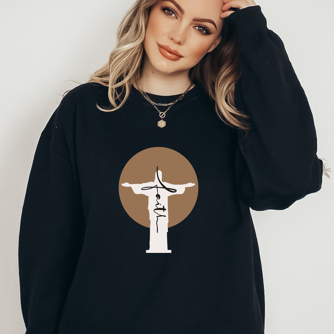 Womens Clothing Womens Sweater God and Faith Front and Back - Etsy