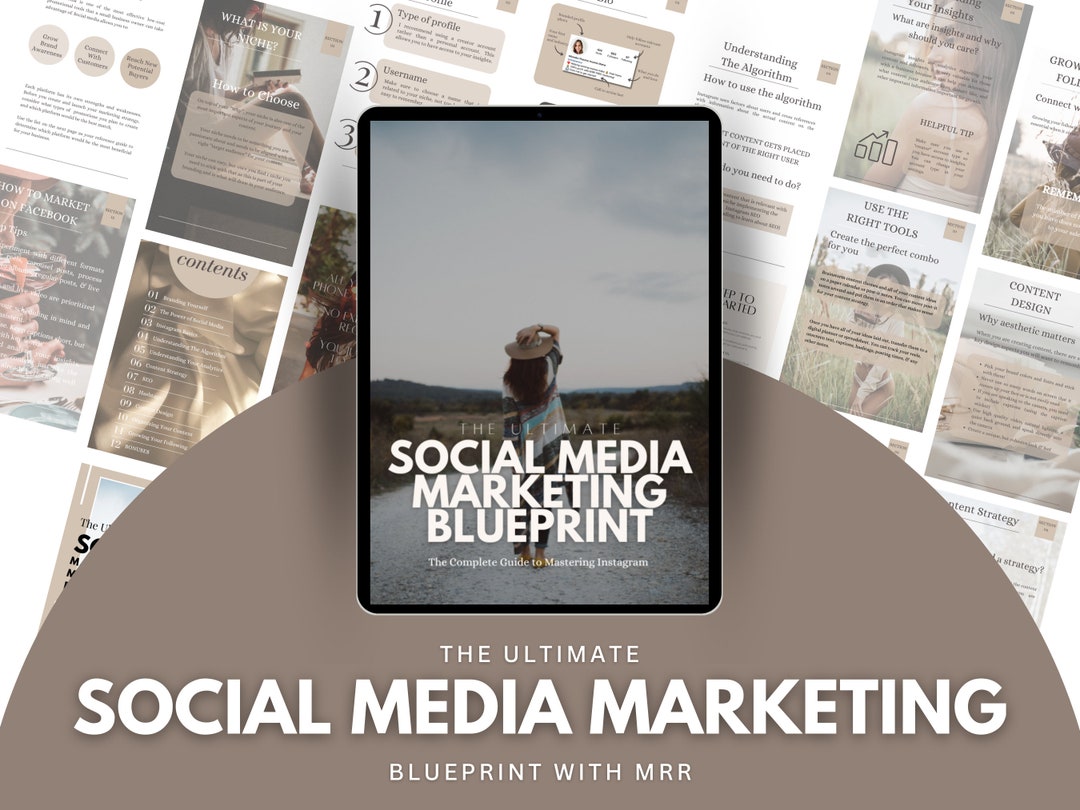 The Ultimate Social Media Marketing Blueprint Ebook Template Canva Template Digital Marketing ...