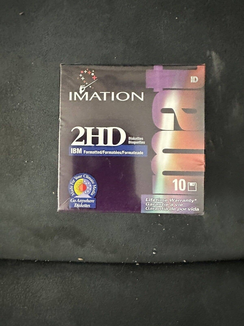 Imation 3.5 Floppy Disks Diskettes 10 Pack IBM Formatted 1.44MB 2HD New ...