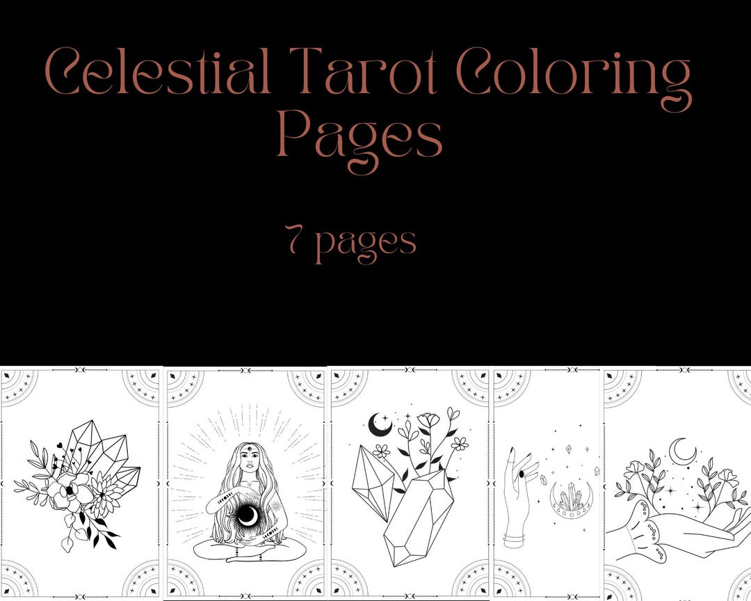 Tarot Card Coloring Page, Crystal Coloring Pages, Printable Coloring ...