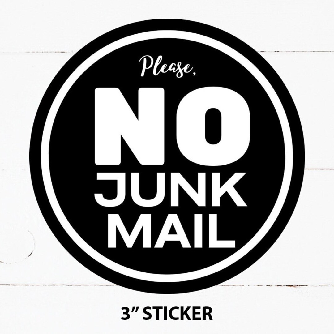No Junk Mail STICKER, Please No Junk Mail, Front Door Sticker, Home ...