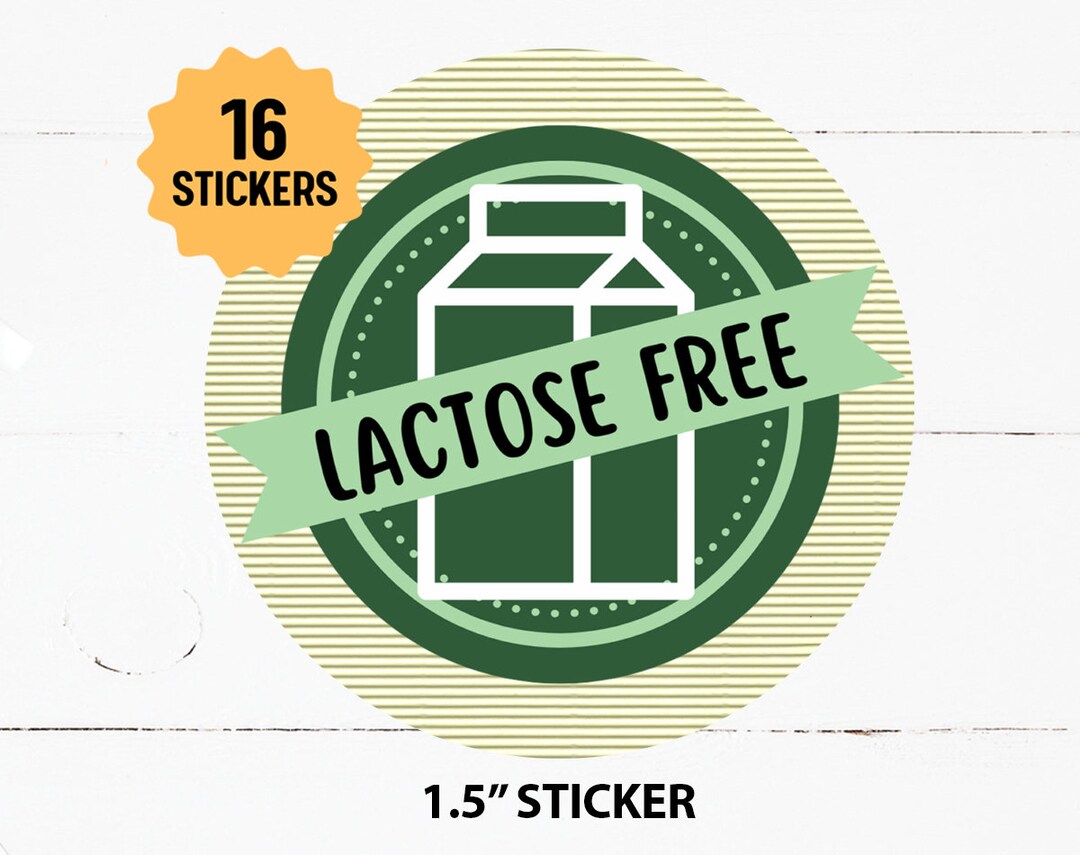 Lactose Free STICKER, Product Labelling, Ingredients Label, Essential ...