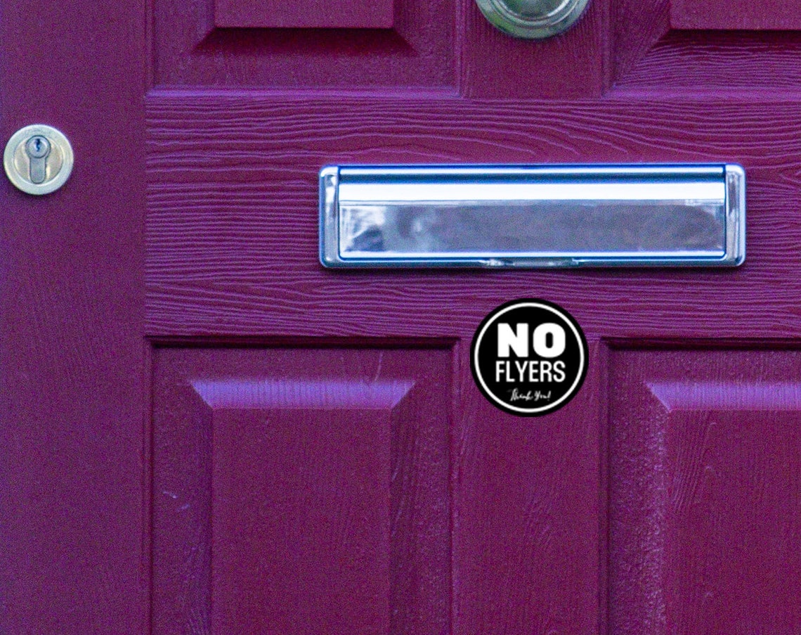 No Flyers STICKER, No Flyers Thank You, Mail Box Sticker, Mail Box ...