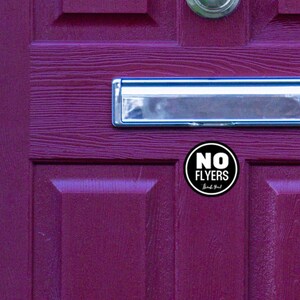 No Flyers STICKER, No Flyers Thank You, Mail Box Sticker, Mail Box ...