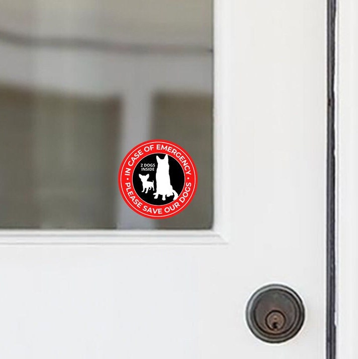CUSTOMIZED Pet Emergency STICKER, Personalized Save Dog Decal, Your ...