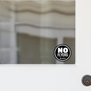 No Flyers STICKER, No Flyers Thank You, Mail Box Sticker, Mail Box ...