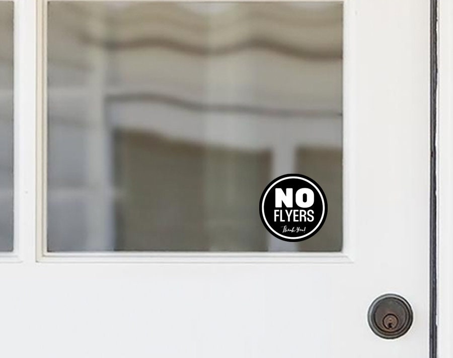 No Flyers STICKER, No Flyers Thank You, Mail Box Sticker, Mail Box ...