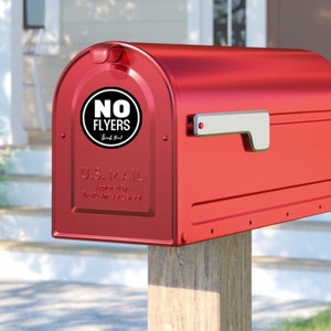 No Flyers STICKER, No Flyers Thank You, Mail Box Sticker, Mail Box ...