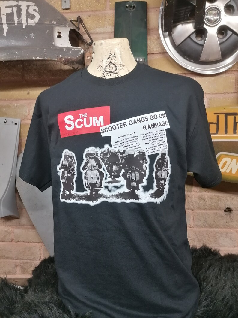 The Scum Classic Scooterboy T-shirt, Scooterist, Vespa, Lambretta ...