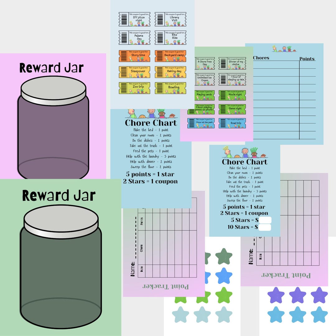 Good Behavior Tickets, Chore Chart for Kids, Printable Rewards, Kids ...
