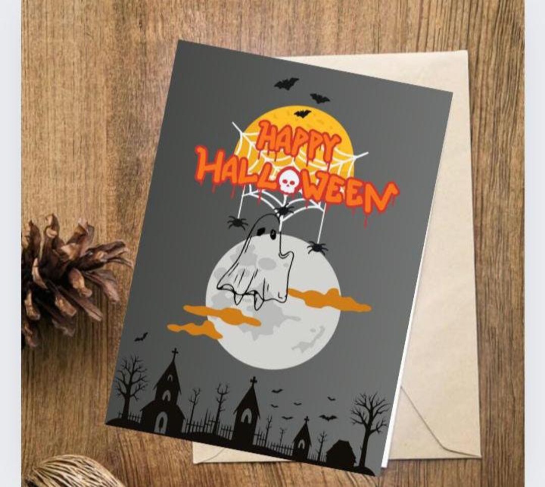 Printable Halloween Cards, Happy Halloween Card, Halloween Printable ...