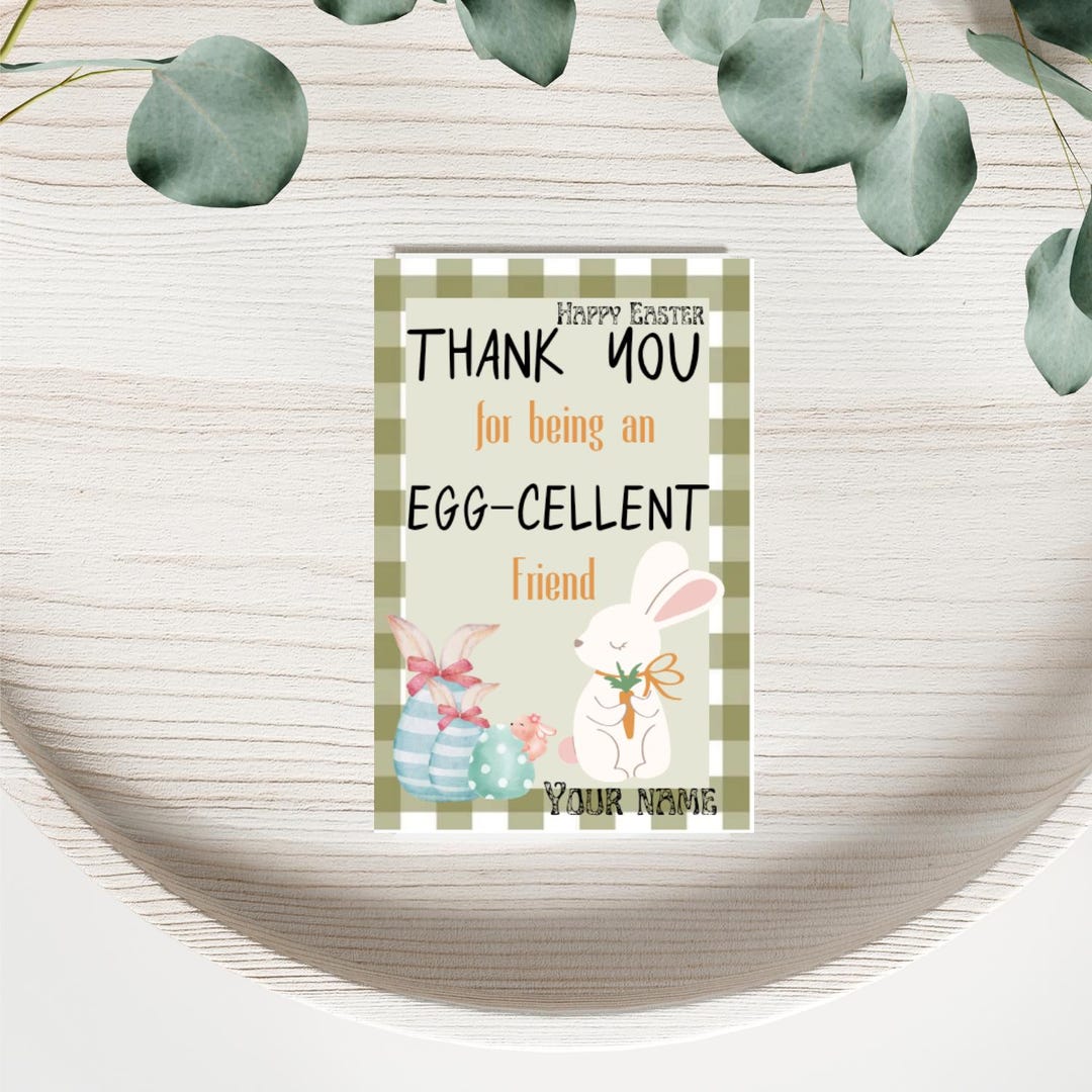 Editable Easter Gift Tag, Printable Happy Easter Tags, Editable Easter ...