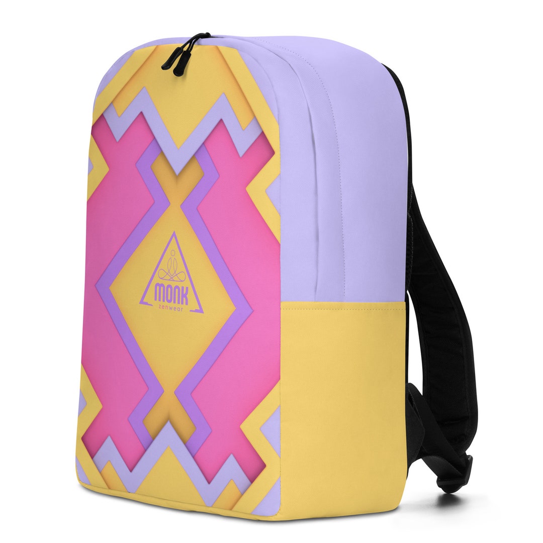 MONK Colorful Laptop Backpack for Men or Women / Geometrical Pattern ...