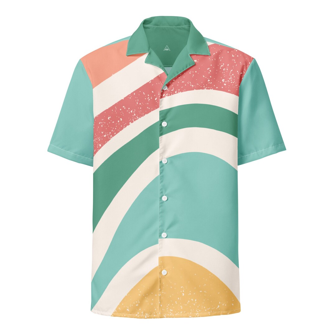 MONK Mint Shirt for Men or Women / Colorful Pattern Design Street Wear ...