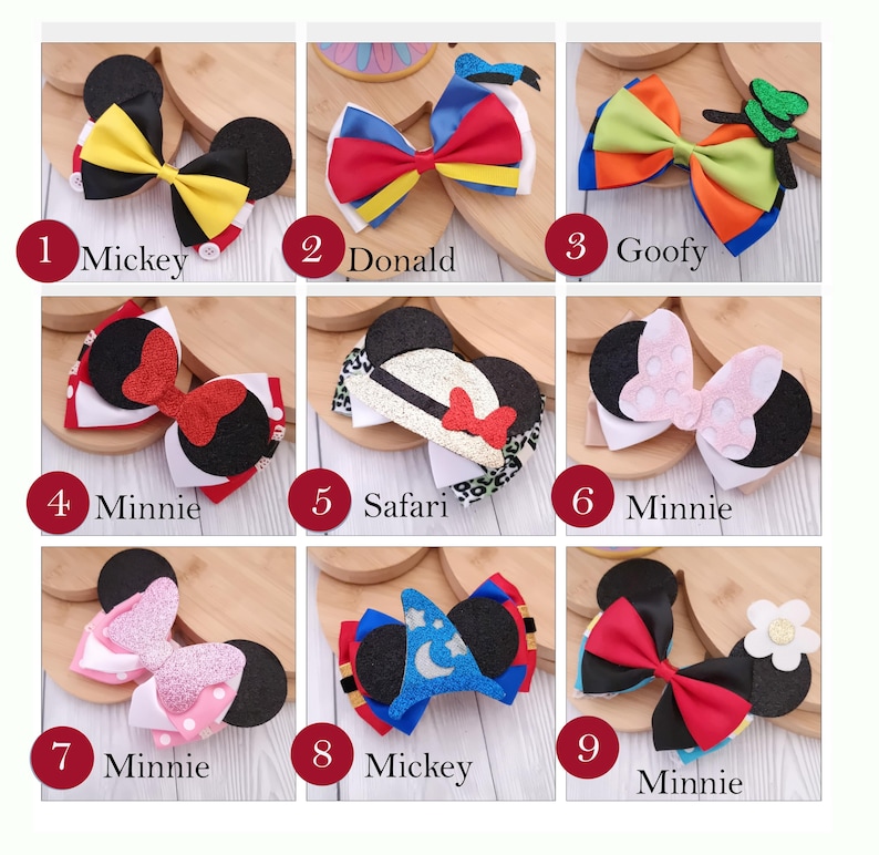Disney Character Hair Bow Clip: Magical Style Accessories - Etsy UK