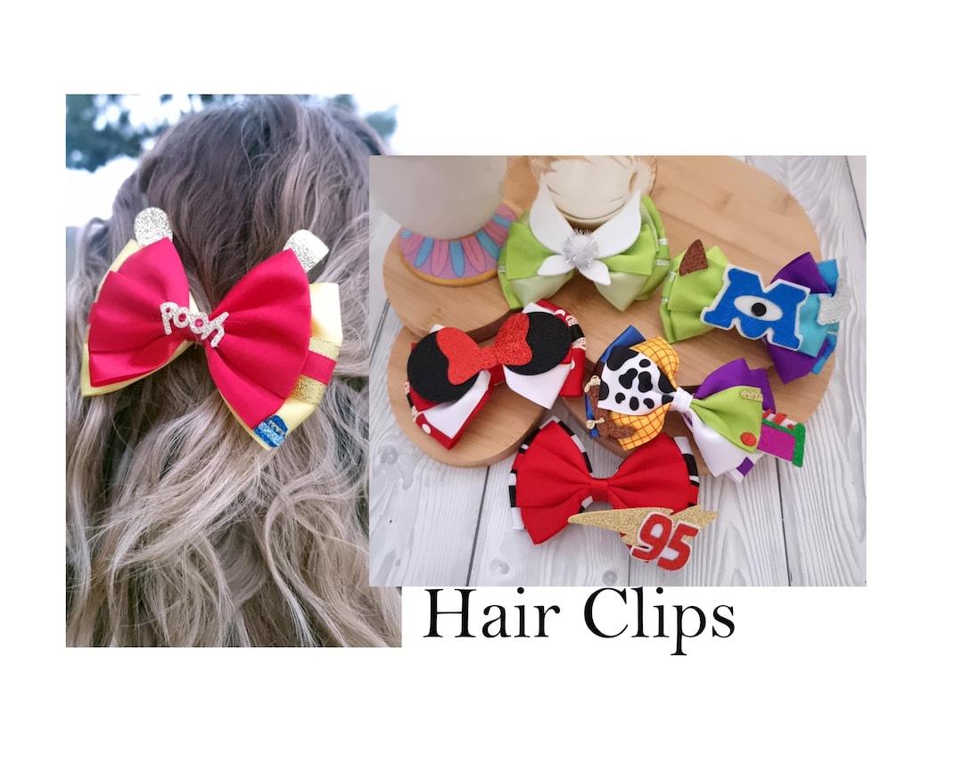Disney Character Hair Bow Clip: Magical Style Accessories - Etsy UK
