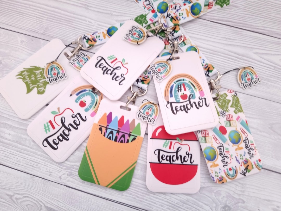 Teacher ID Lanyard / Badge Holder / Neck Straps Card Holder/ Lanyard ...