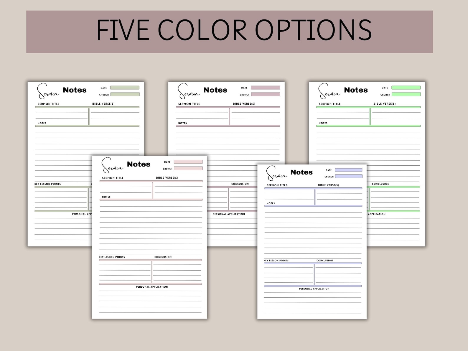 Sermon Notes Editable, Sermon Series, Sermon Notes Printable, Sermon ...