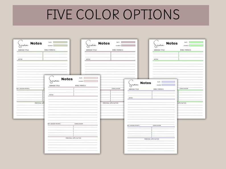 Sermon Notes Editable, Sermon Series, Sermon Notes Printable, Sermon ...