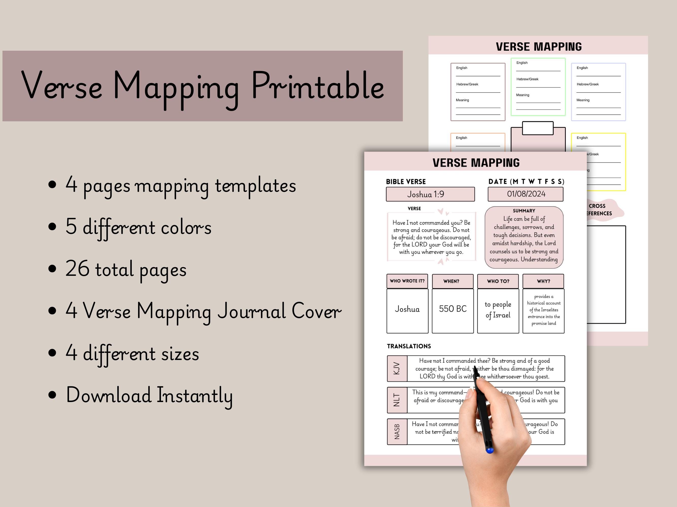 Verse Mapping, Verse Mapping Digital, Verse Mapping Template, Verse ...
