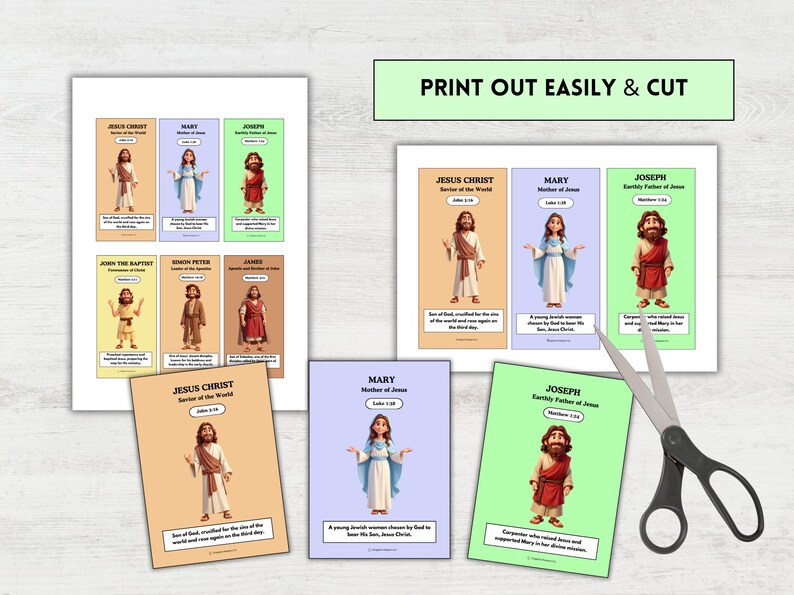 New Testament Bible Characters, Bible Character Cards, New Testament ...