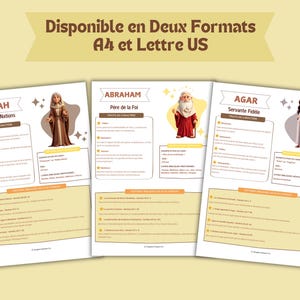 Printable Character Bible Study IN FRENCH, Bible Studies for Kids ...