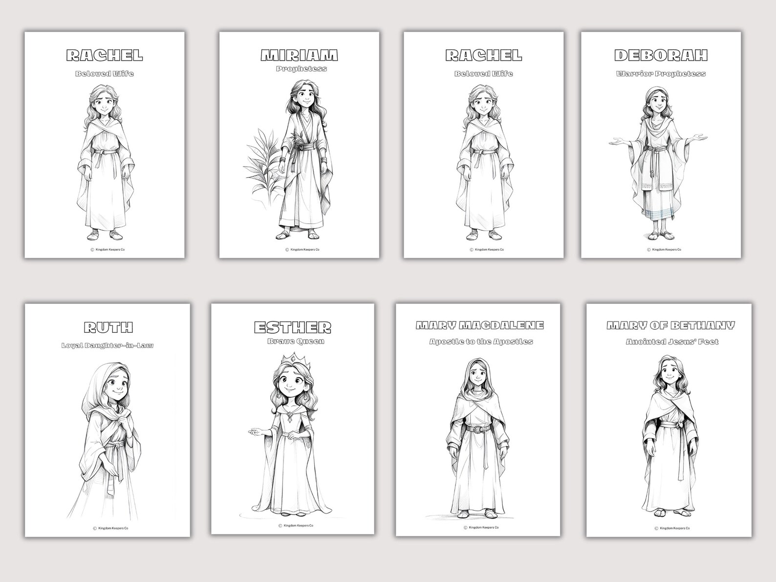 Women Bible Coloring, Bible Characters Color, Christian Bible Coloring ...