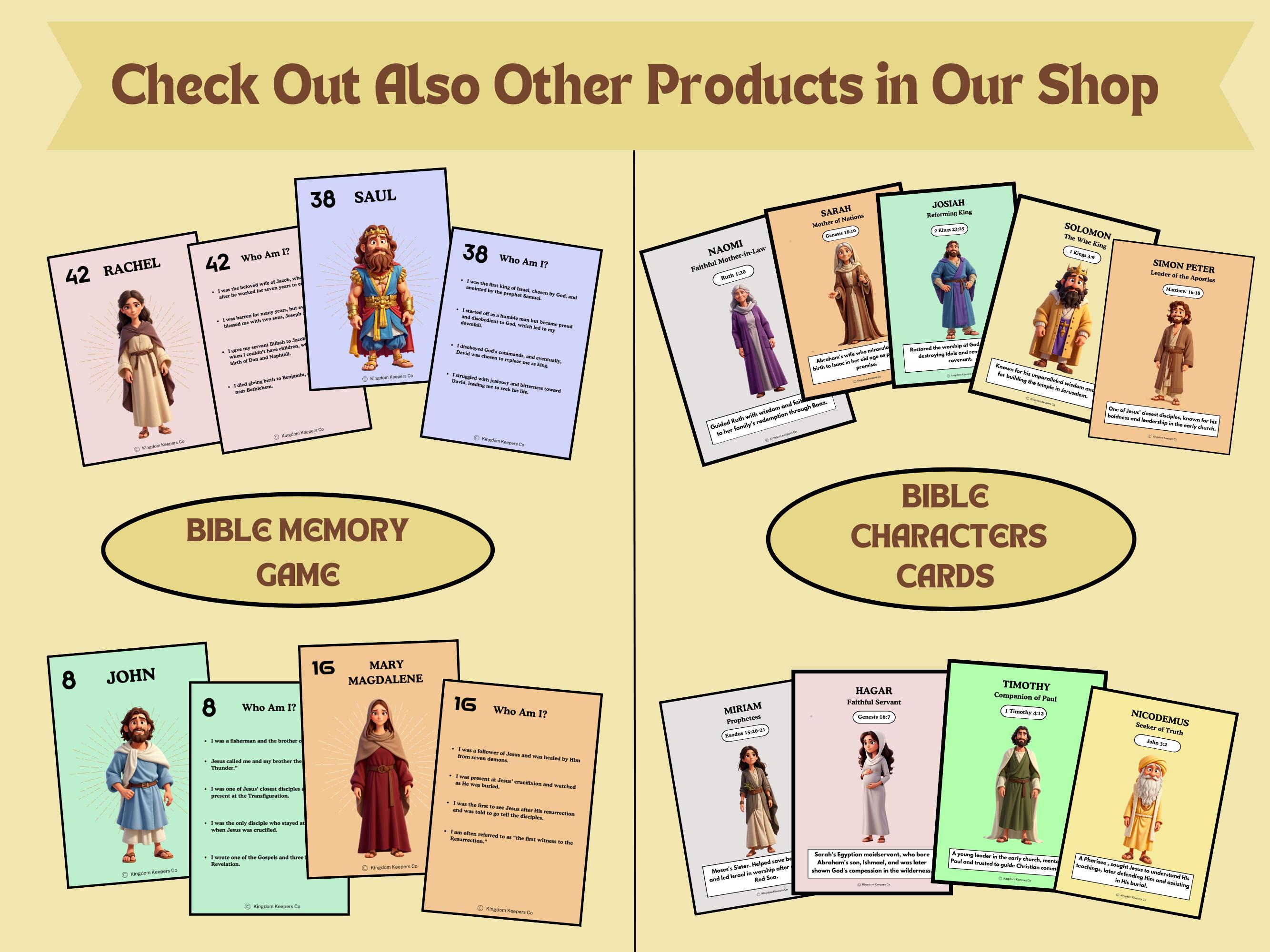 Bible Character Study Printable, Bible Studies for Kids, Christian ...