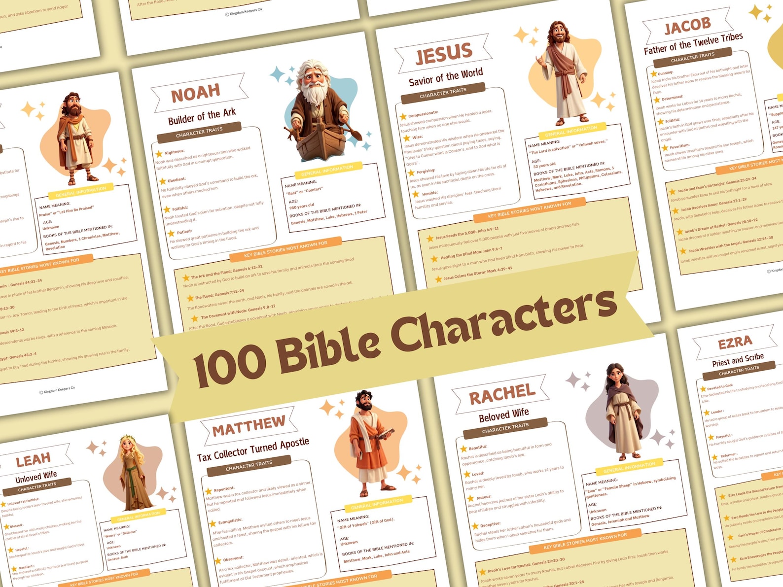 Printable Character Bible Study, Bible Studies for Kids, Christian ...