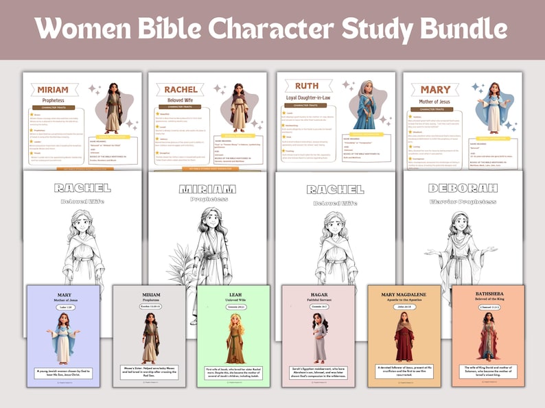 Bible Characters Printables, Bible Character Study Women, Bible ...
