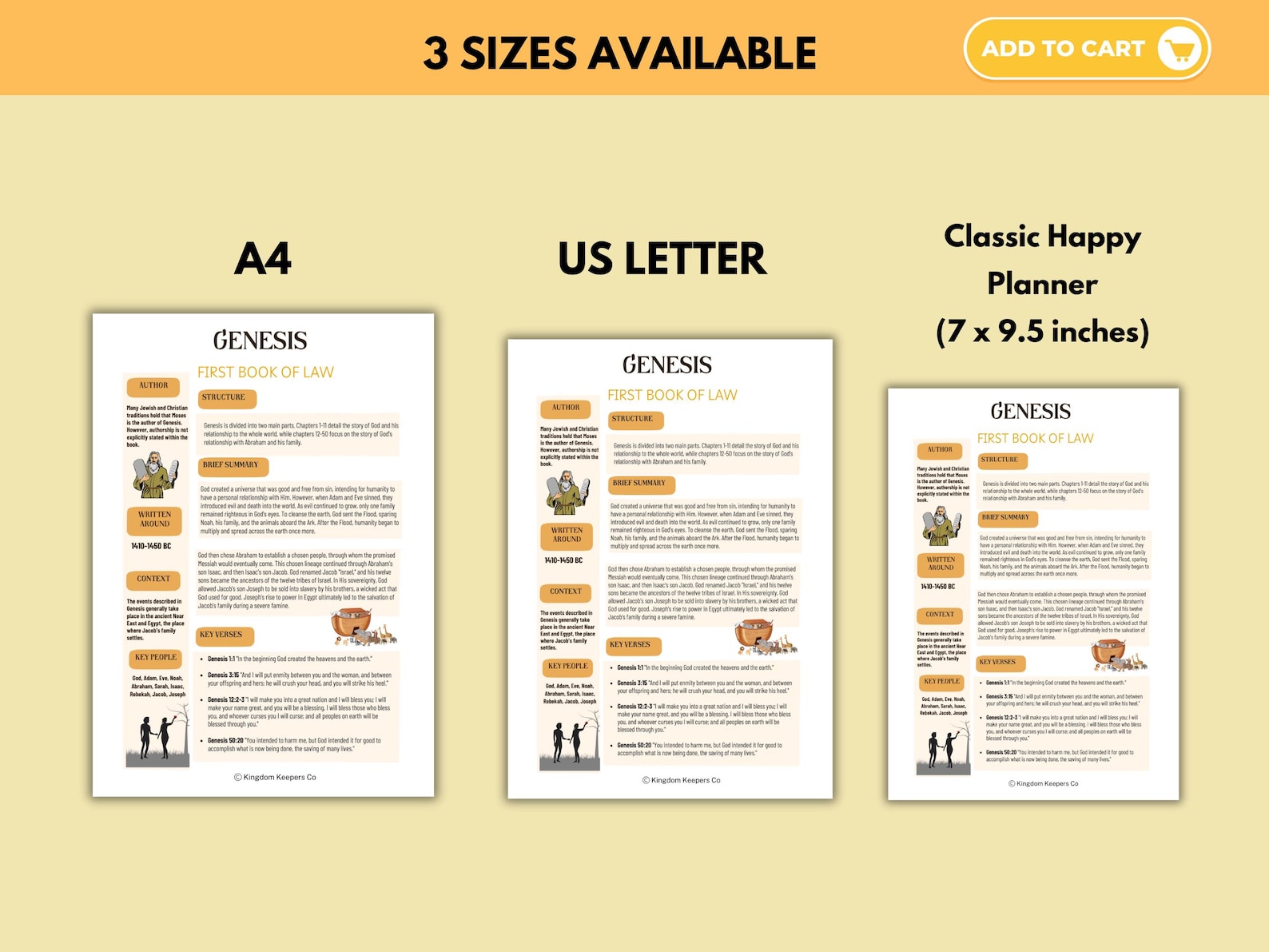 Genesis Printable, Book of Genesis, Bible Study Cheat Sheets, Guided ...