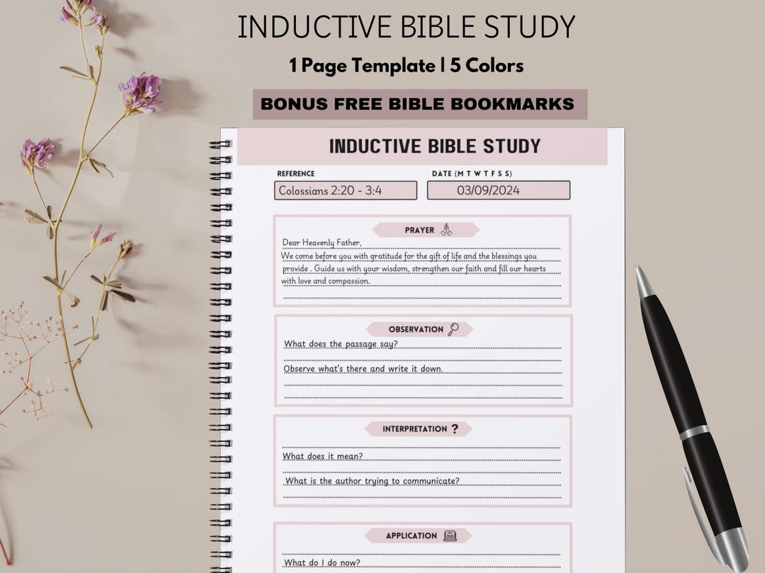 Inductive Bible, Inductive Bible Study Journal, Inductive Bible Study ...