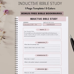 Inductive Bible, Inductive Bible Study Journal, Inductive Bible Study ...