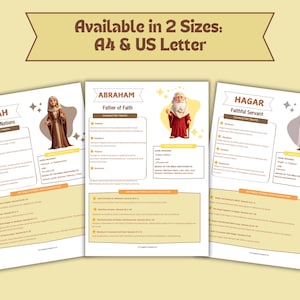 Kids Bible Books Summaries, Printable Character Bible Study, Bible ...