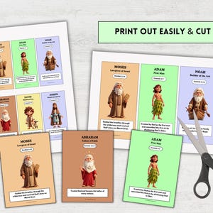 Old Testament Bible Characters, Bible Character Cards, Old Testament ...