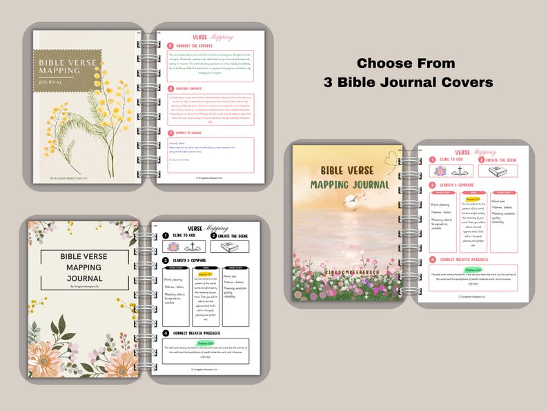 Verse Mapping Bible Study Journal, Verse Mapping Journal, Bible Verse ...