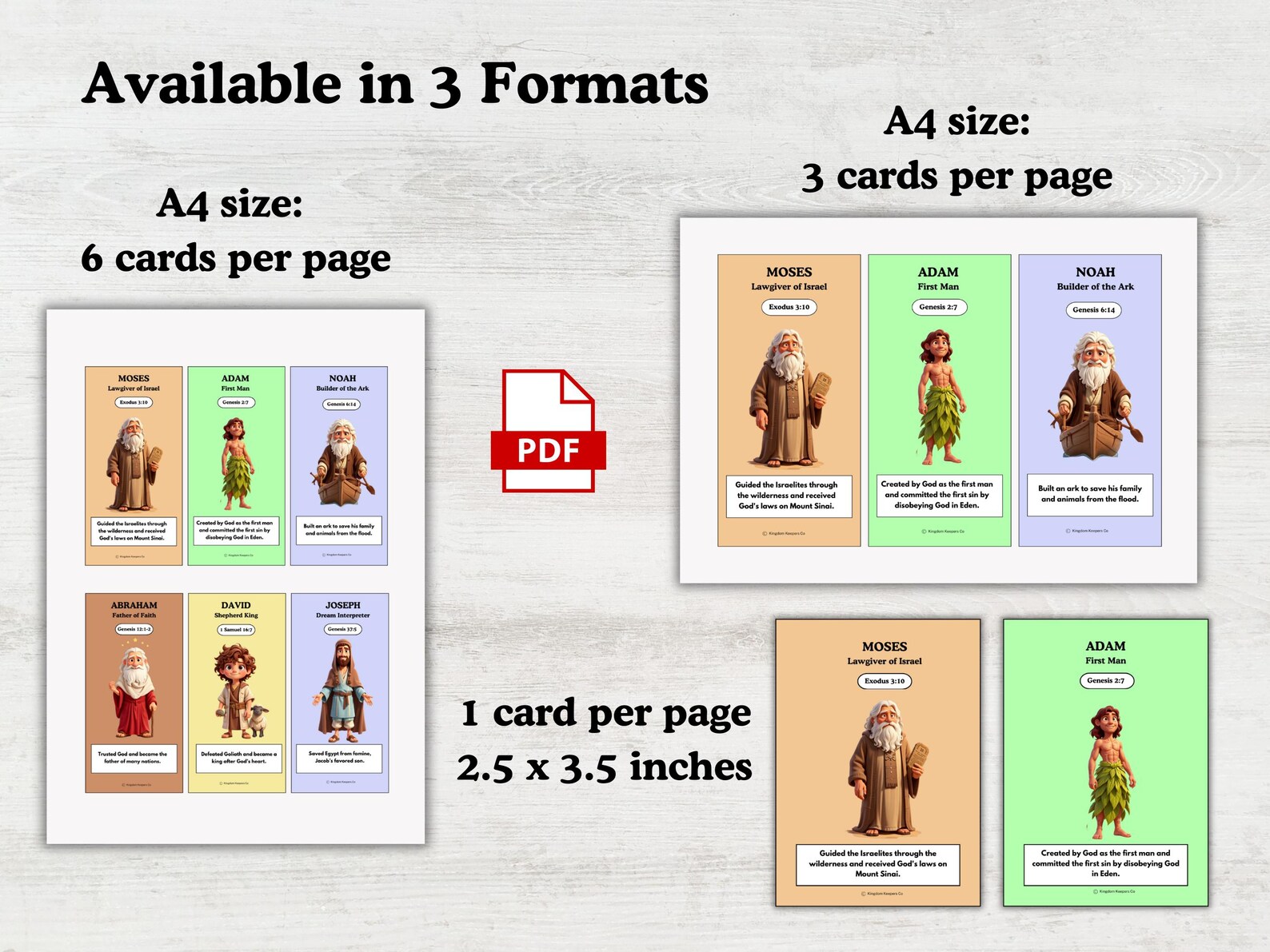 Old Testament Bible Characters, Bible Character Cards, Old Testament ...